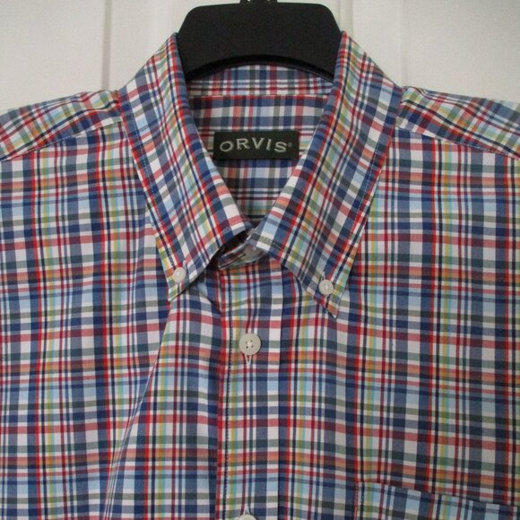 Orvis | Shirts | Orvis Mens Ls Multicolor Cotton Plaid Button Down ...